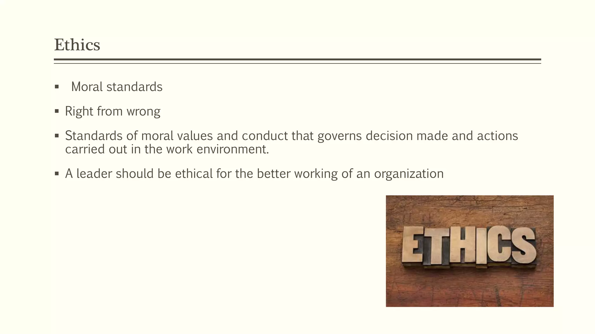 Leadership approaches (scope of unethical behavior) | PPT