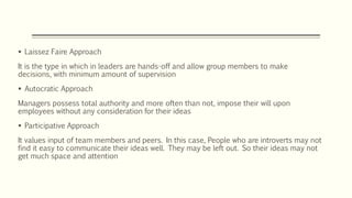 Leadership approaches (scope of unethical behavior) | PPTX