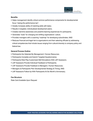 Leadership assessment profile lap | PDF