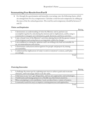Leadership assessment questionnaire | DOC