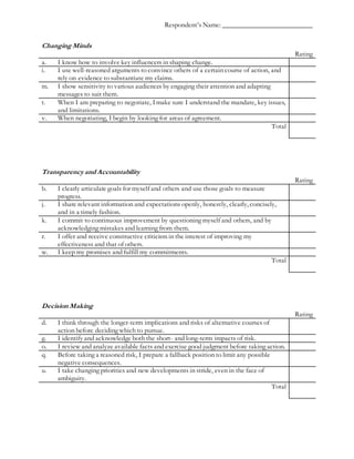 Leadership assessment questionnaire | DOC
