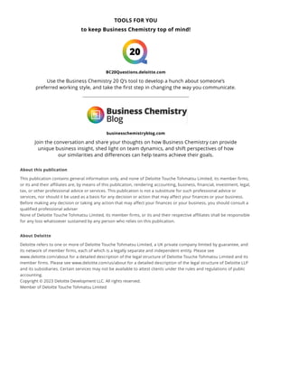 Deloitte Business Chemistry Report | PDF