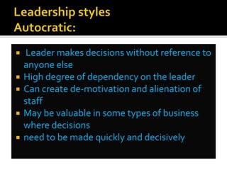 Leadership behavior | PPTX