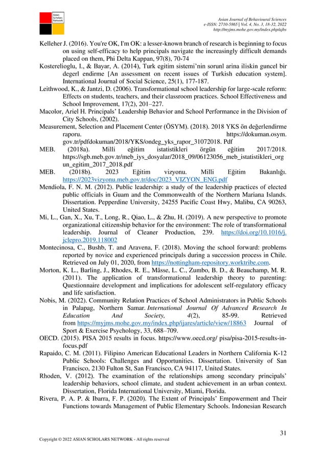 Leadership Behaviour of School Administrators in Public Schools: The ...