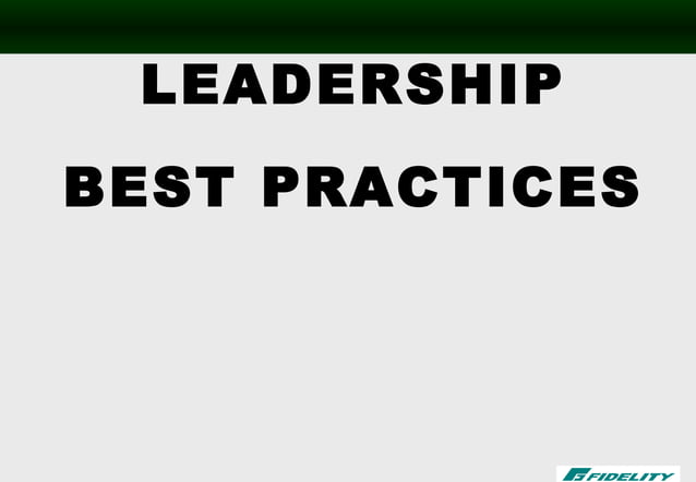 Leadership Best Practices | PPT