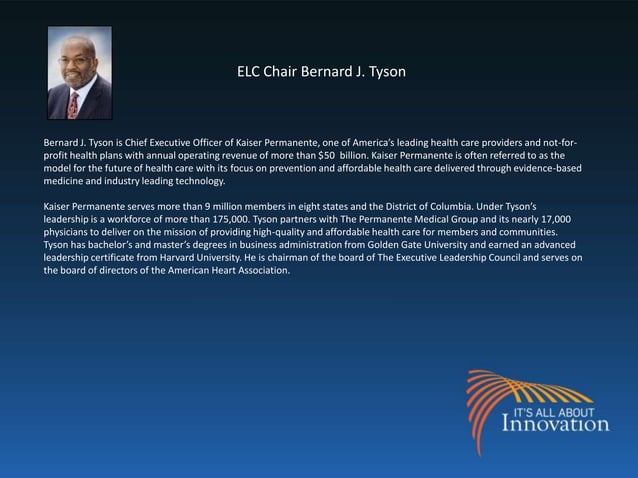 The Executive Leadership Council and Foundation Leadership Bios | PPT
