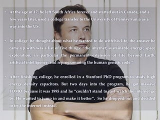 Leadership by Elon Musk with Tesla and SpaceX | PPTX