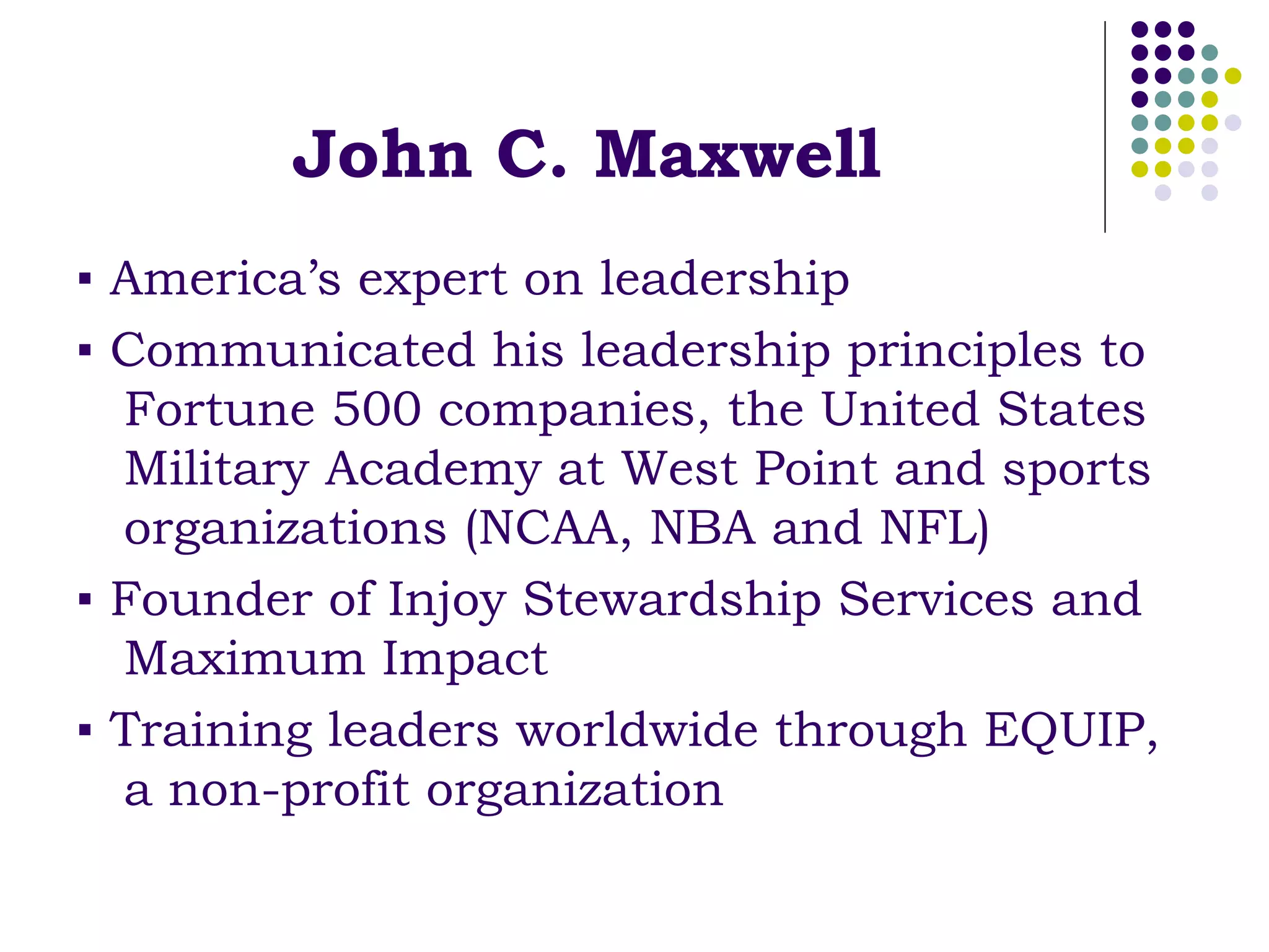 Leadership by Maxwell | PPT