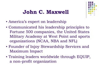 Leadership by Maxwell | PPT
