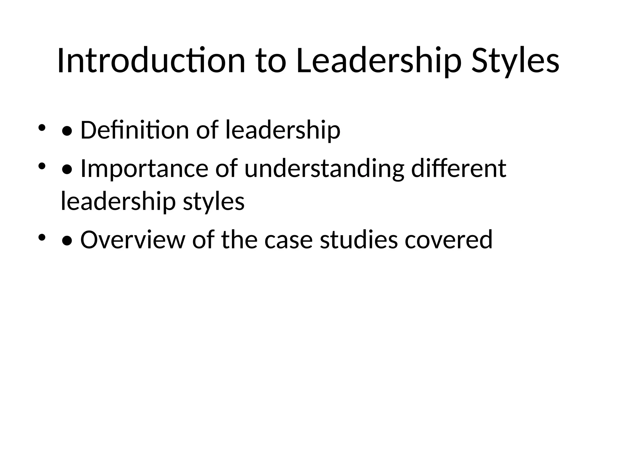 Leadership real world examples to explore | PPTX