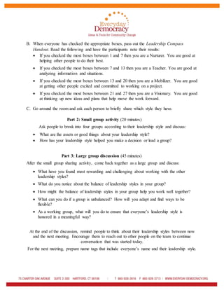 Leadership Compass Activity | DOCX