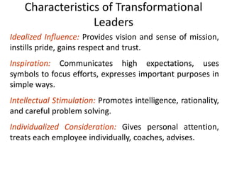 Leadership concepts and theories | PPTX