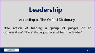 leadership concept types feature, Features of Leadership | PPTX