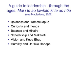The cultural context of leadership development, Dr Angus Hirairo ...