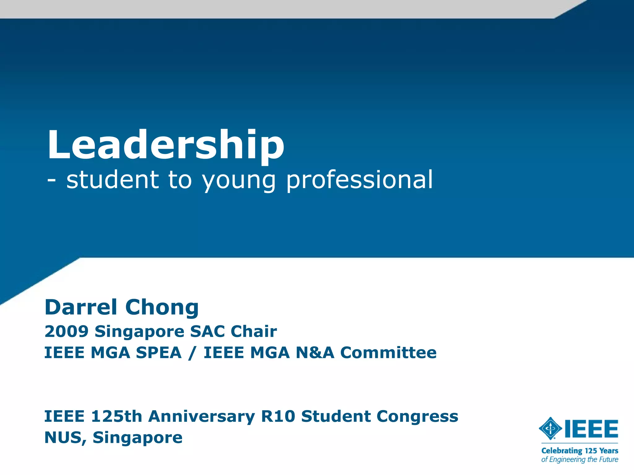 Leadership Darrel Chong | PPT