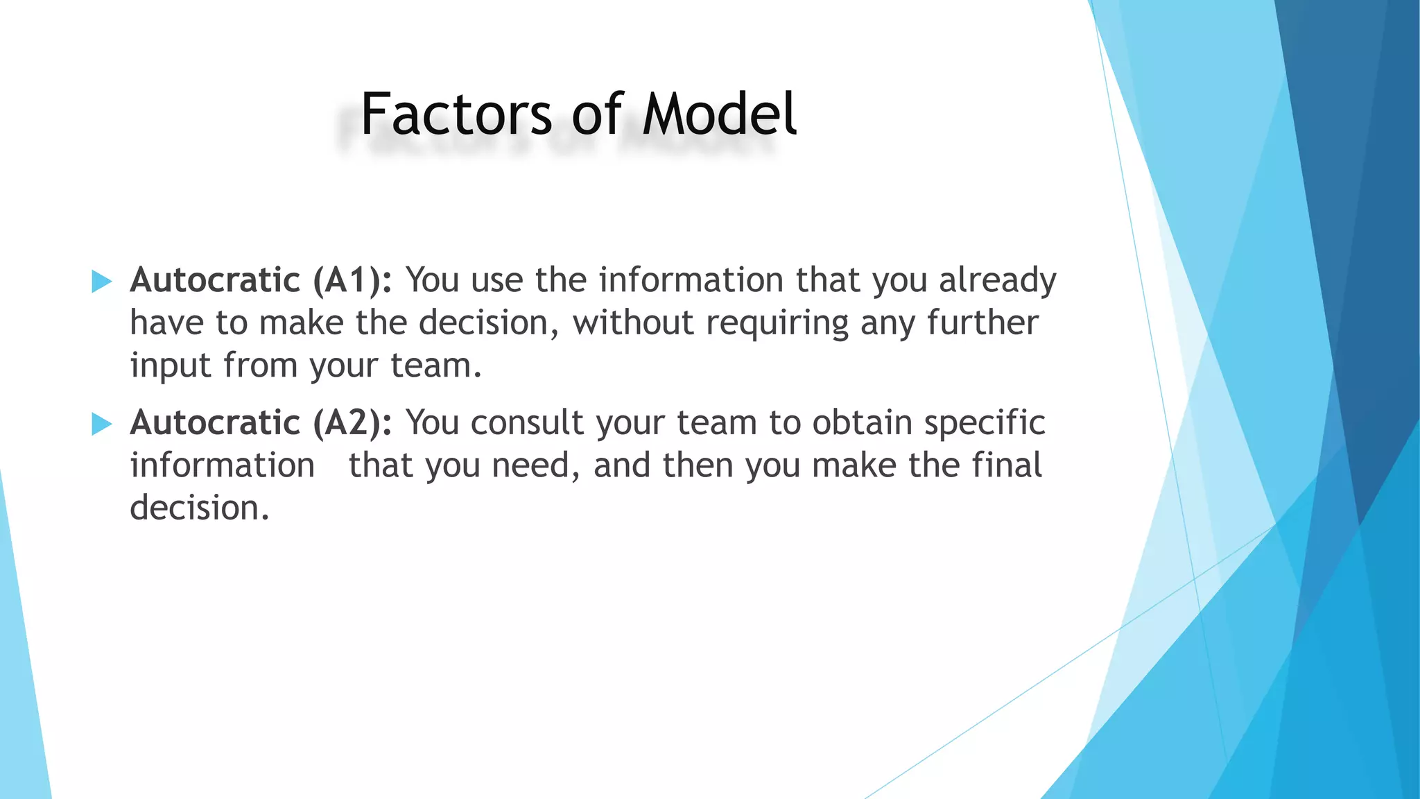 Leadership decision making | PPTX