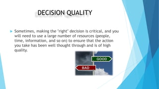 Leadership decision making | PPTX