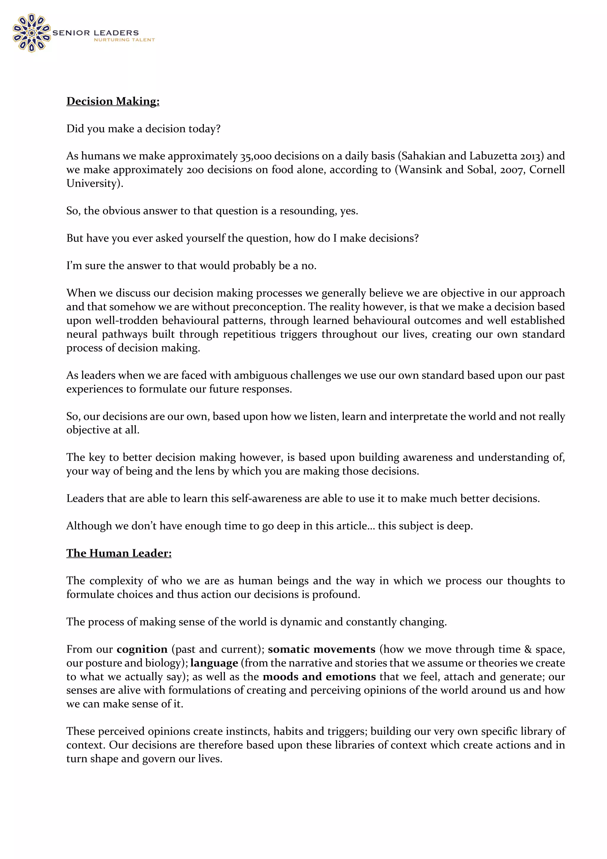 Leadership Decision Making and the Power of Observation.pdf