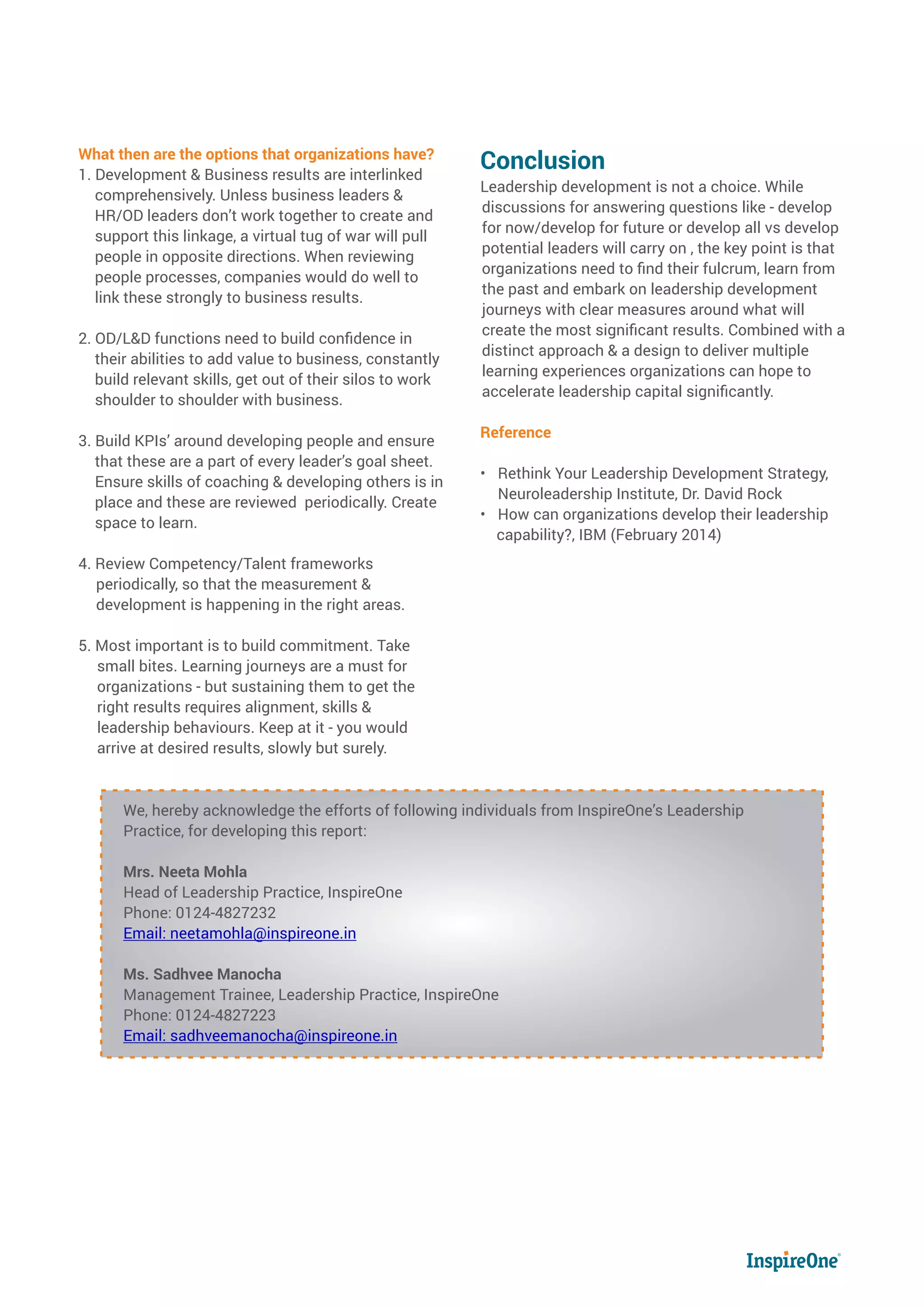 Leadership Development Process - InspireOne - Redefining Learning ...