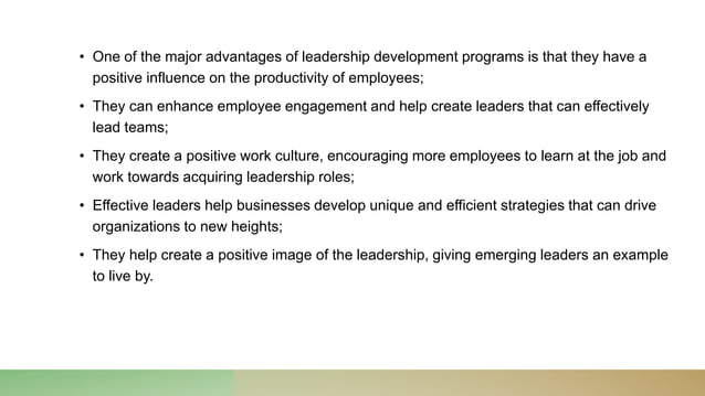 Leadership development program | PPTX | Human Resources | Business