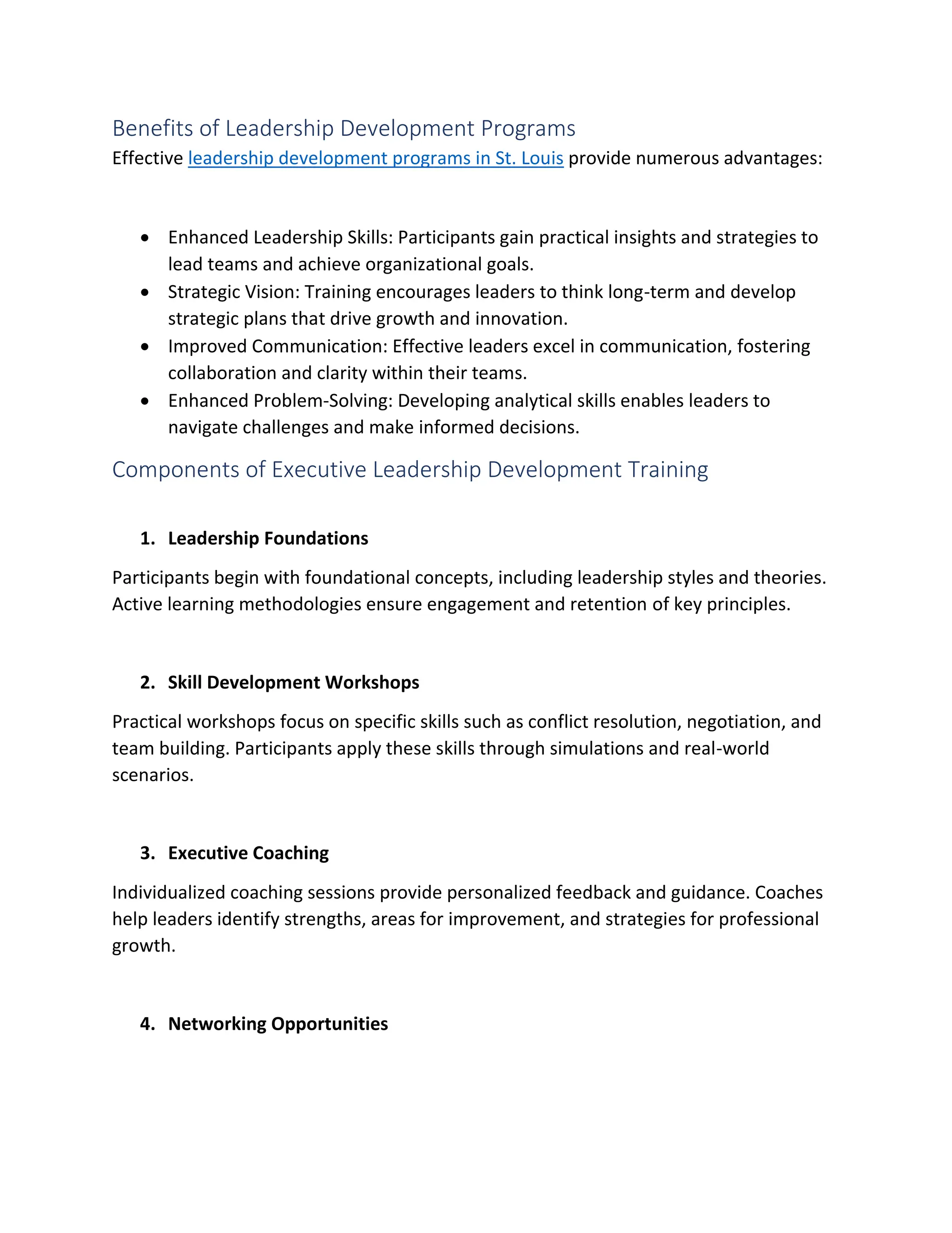 Understanding Executive Leadership Development | PDF
