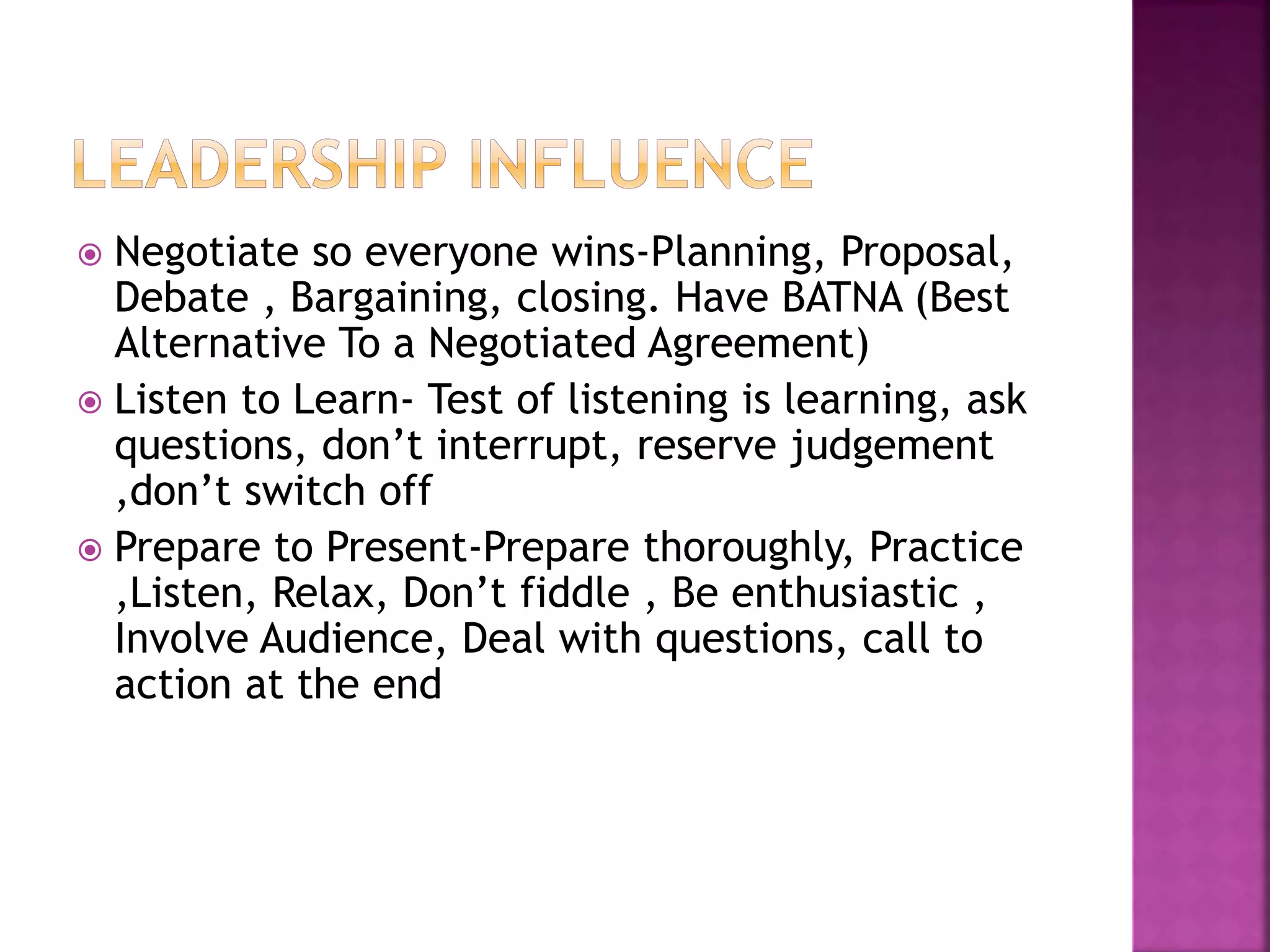 Leadership development techniques | PPTX