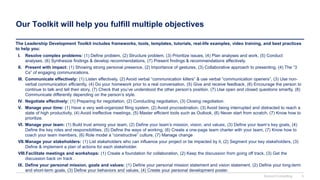 Leadership Development Toolkit: Templates, Training and Program ...