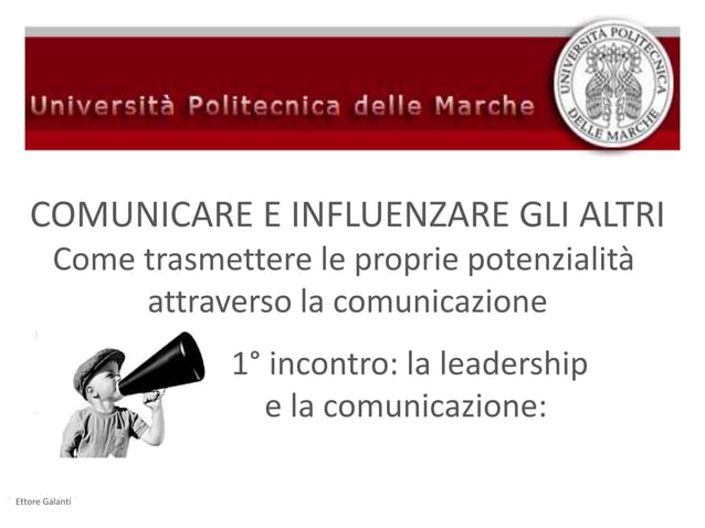 LEZIONE 1: Leadership e comunicazione | PPTX