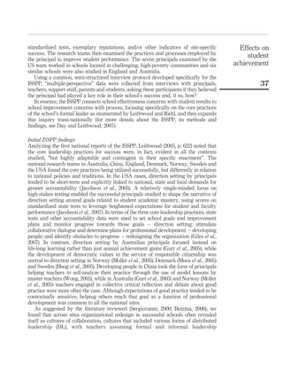 Leadership Effects On Student Achievement And Sustained School Success ...