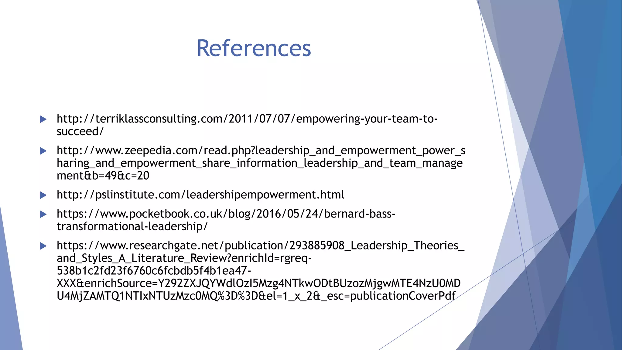 Leadership and empowerment Tutorial | PPTX