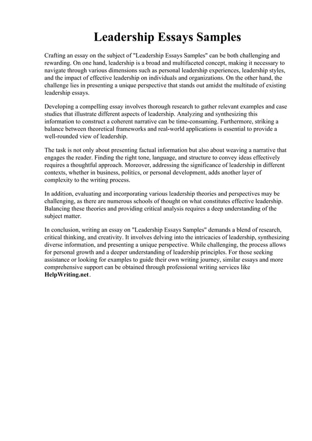Leadership Essays Samples.pdf