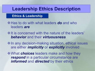 HILD: Leadership Ethics | PPT