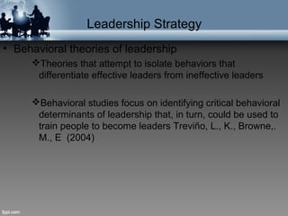 Leadership ethics and innovation | PPT