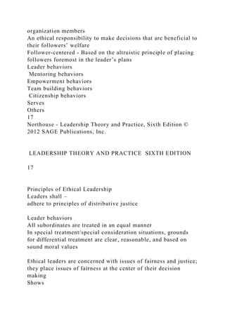 Leadership EthicsChapter 16 LEADERSHIP THEORY AND PRACTI.docx