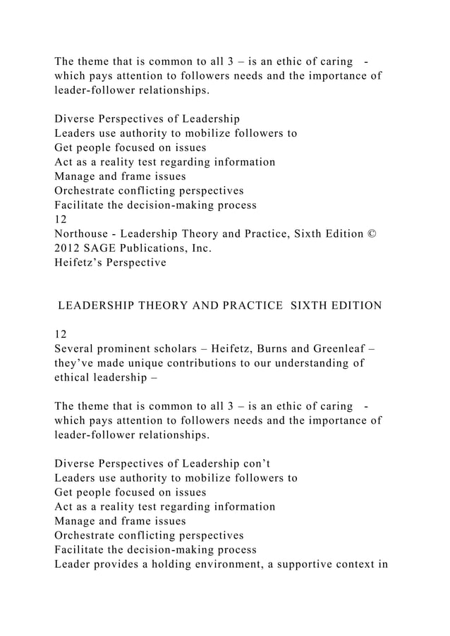 Leadership EthicsChapter 16 LEADERSHIP THEORY AND PRACTI.docx