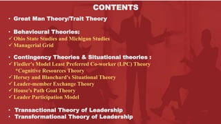 Leadership Theories & Motivational theories | PPTX