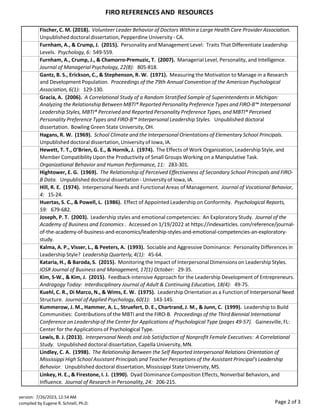 Leadership & FIRO - References & Resources - July 2023.pptx | Business | Business and Finance