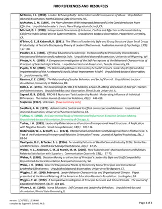 Leadership & FIRO - References & Resources - July 2023.pptx | Business ...