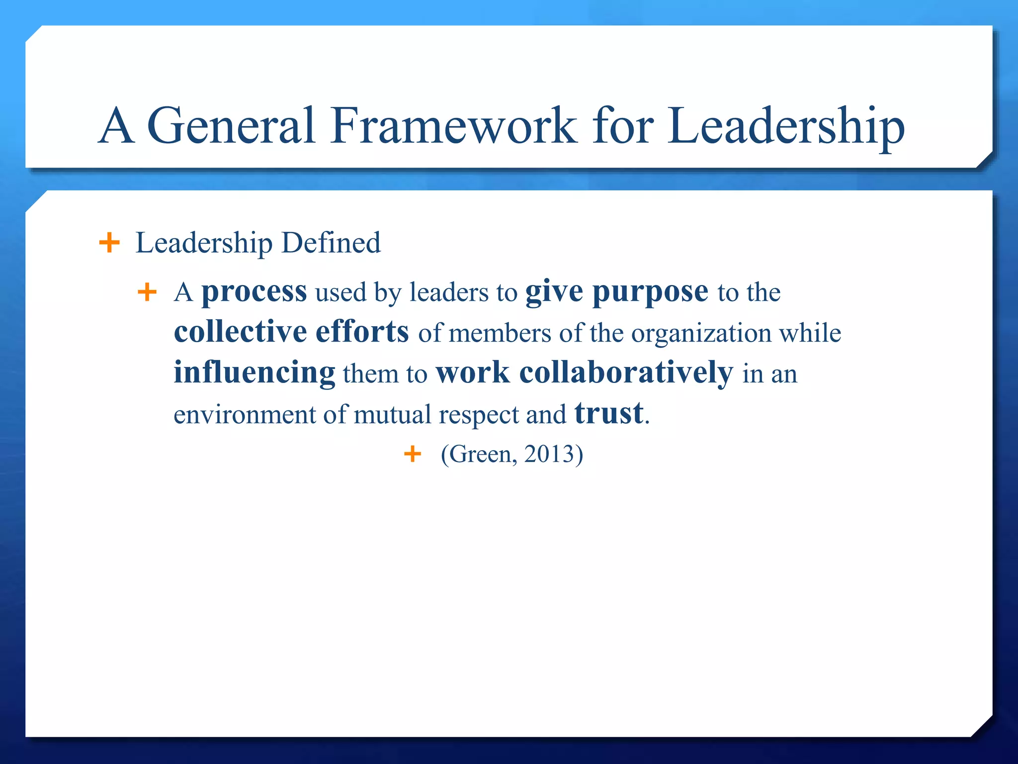 Leadership framwork | PPTX