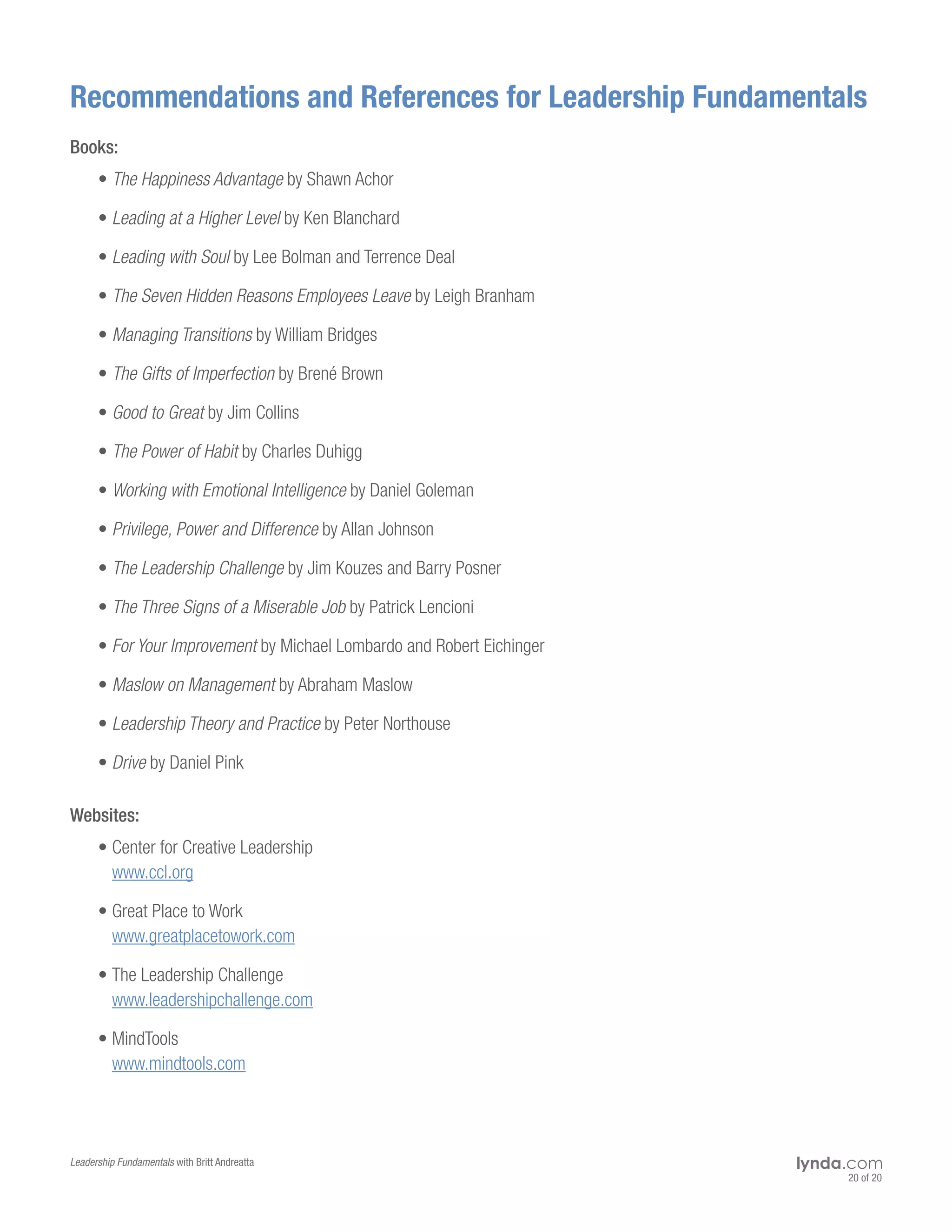 Leadership fundamentals handouts (1) | PDF