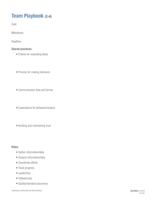 Leadership fundamentals handouts (1) | PDF