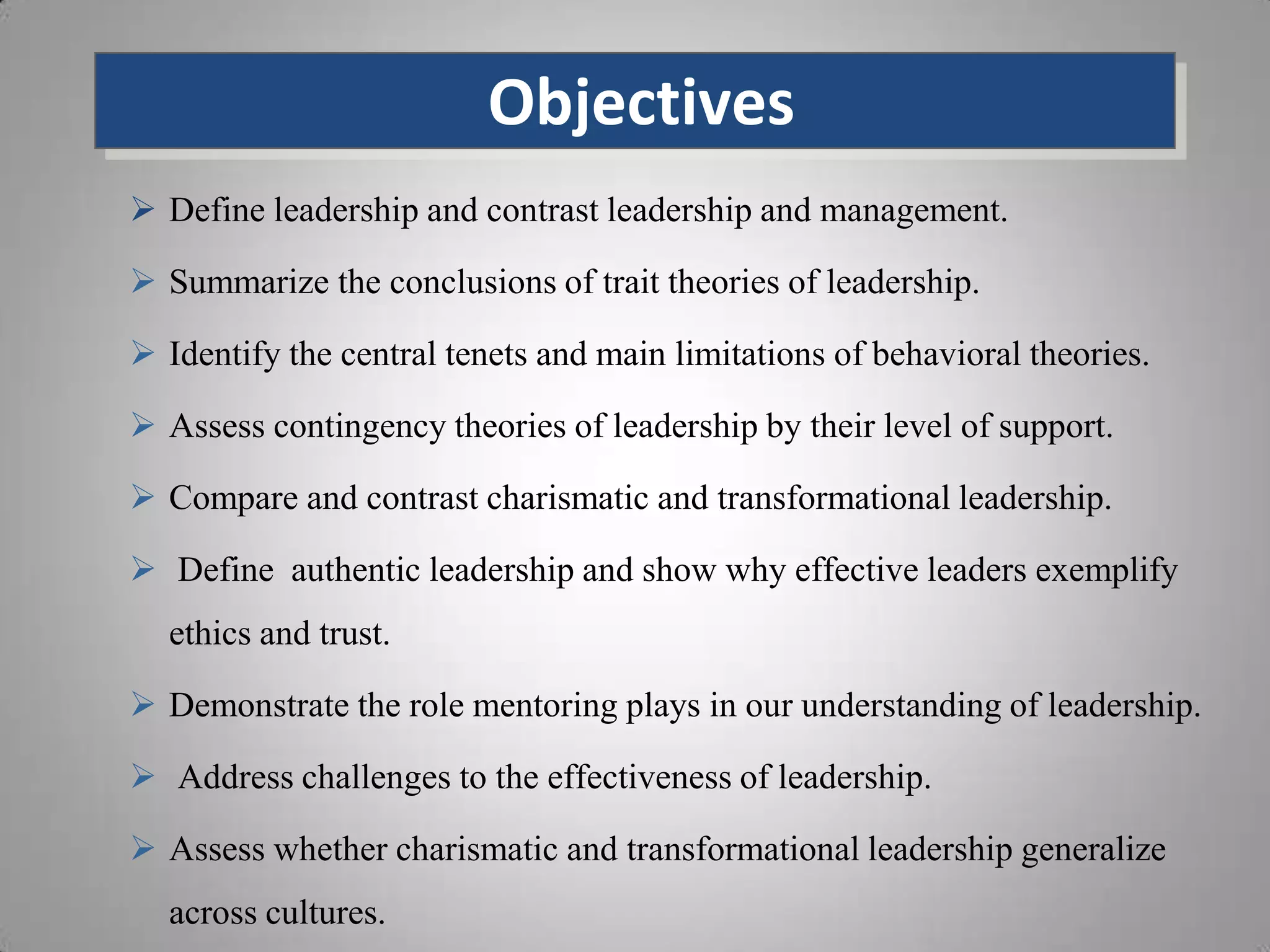 Leadership in organizational management | PPTX