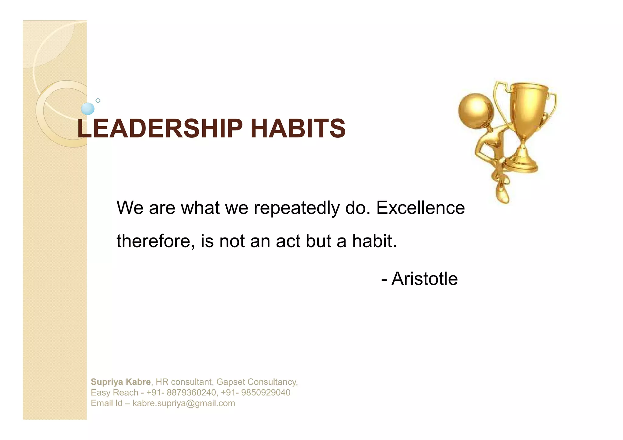 Leadership Habits | PDF