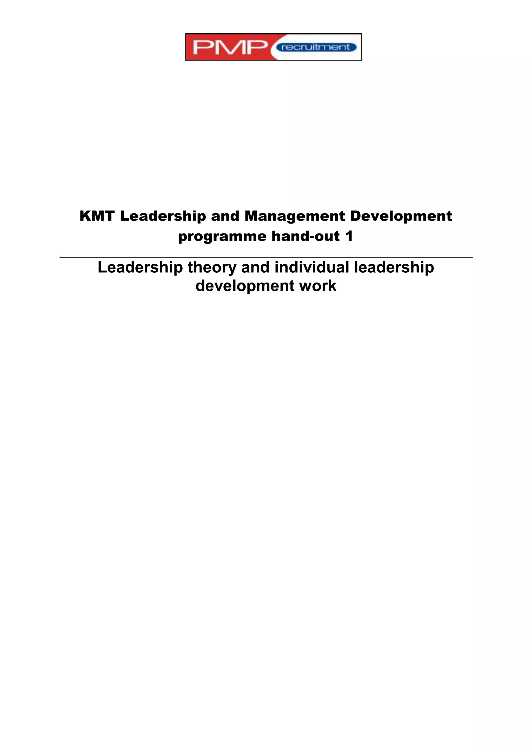 Leadership Handout | DOCX