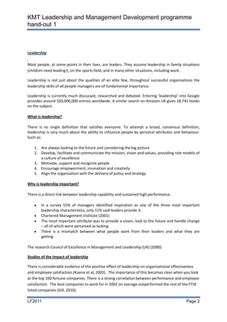 Leadership Handout | DOCX