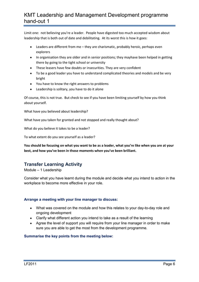 Leadership Handout | DOCX