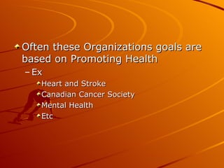 Leadership & Health Promotion | PPT