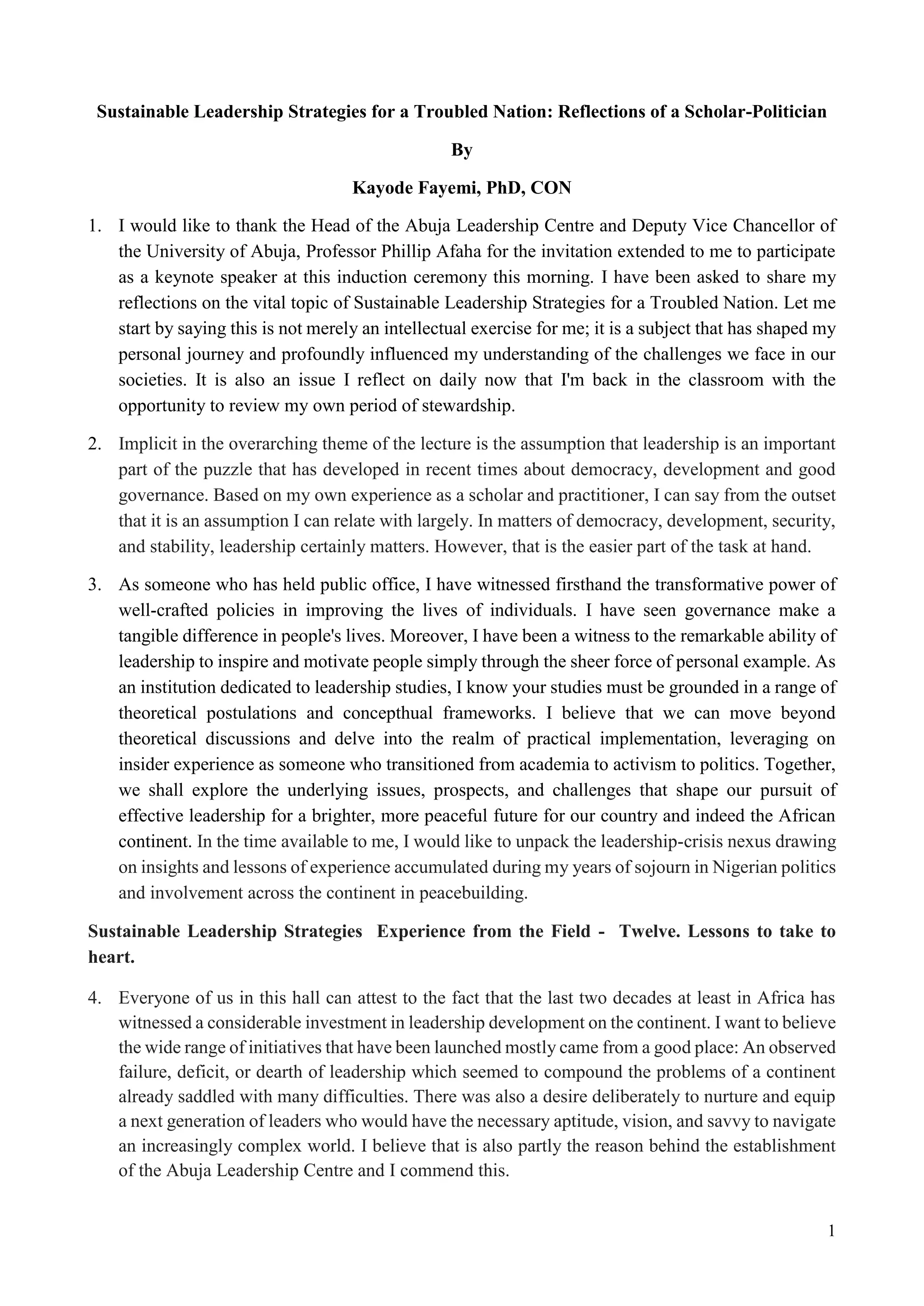 Leadership in Difficult Times- Strategies for Overcoming Challenges - Reflections of a Scholar ...