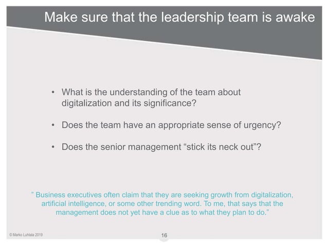 Leadership in digitalization | PPT