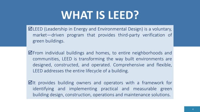 Leadership in Energy and Environmental Design (LEED)_COLIYAT, Erwin S ...